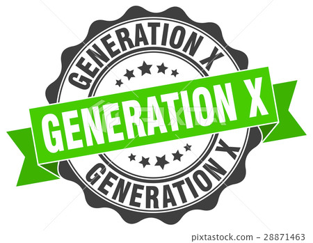 generation x stamp. sign. seal - Stock Illustration [28871463] - PIXTA