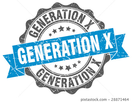 generation x stamp. sign. seal - Stock Illustration [28871464] - PIXTA