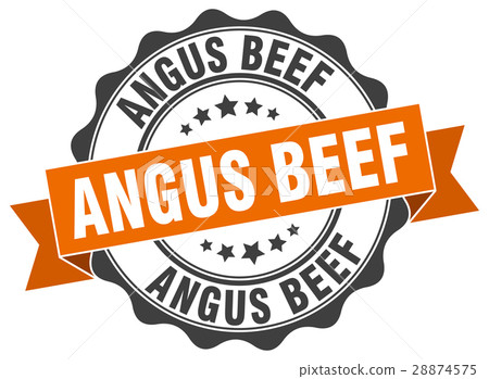 angus beef stamp. sign. seal - Stock Illustration [28874575] - PIXTA