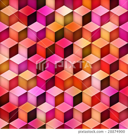 Gradient Cubes Tiling. Seamless Multicolor Pattern - Stock Illustration ...