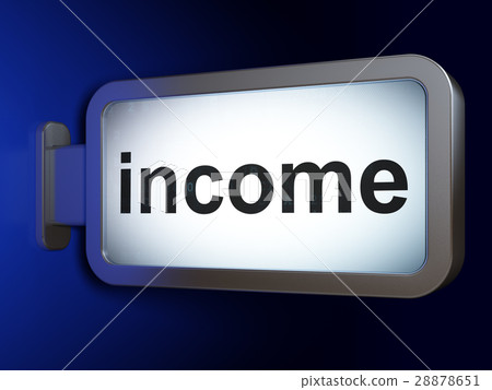 Business concept: Income on billboard background - Stock Illustration ...