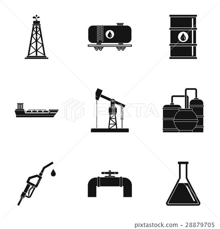 Fuel icons set, simple style - Stock Illustration [28879705] - PIXTA