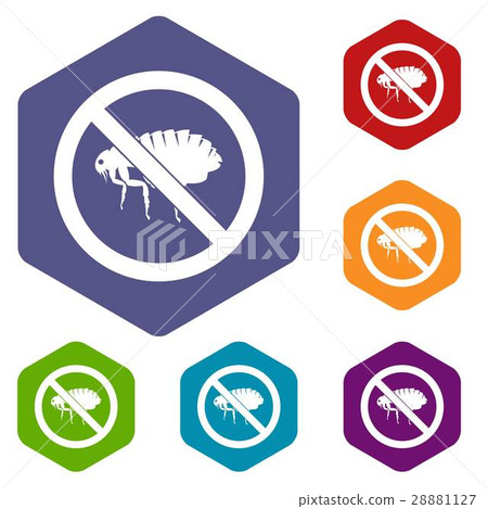 No flea sign icons set - Stock Illustration [28881127] - PIXTA