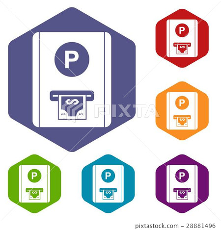 Parking fee icons set - Stock Illustration [28881496] - PIXTA