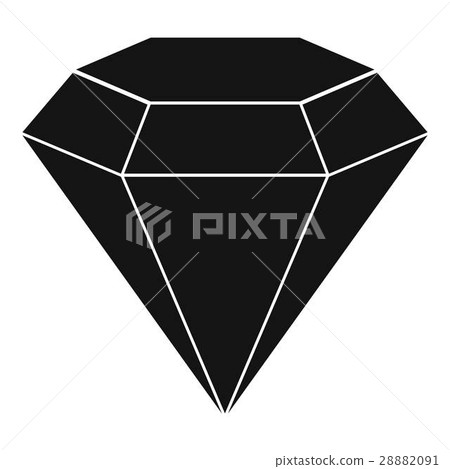 Brilliant gemstone icon, simple style - Stock Illustration [28882091 ...