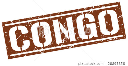 Congo brown square stamp - Stock Illustration [28895858] - PIXTA