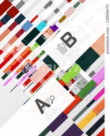 Colorful lines, rectangles and stripes with option - Stock Illustration ...