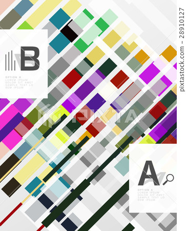 Colorful lines, rectangles and stripes with option - Stock Illustration ...