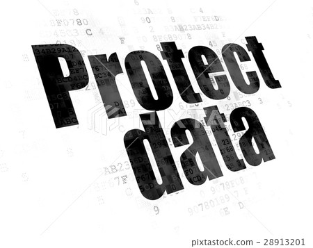 Protection concept: Protect Data on Digital - Stock Illustration ...