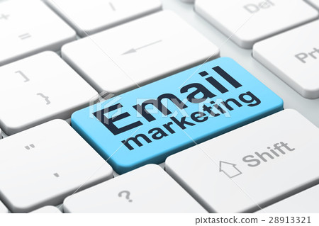 Business concept: Email Marketing on computer - Stock Illustration ...