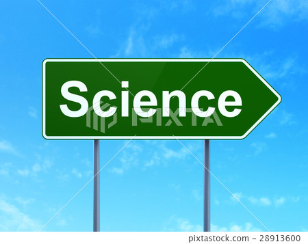Science concept: Science on road sign background - Stock Illustration ...