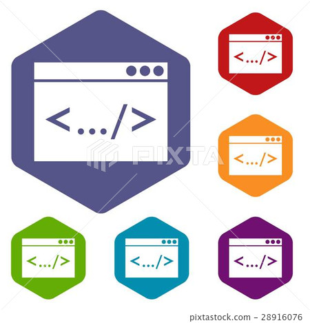 Code window icons set - Stock Illustration [28916076] - PIXTA