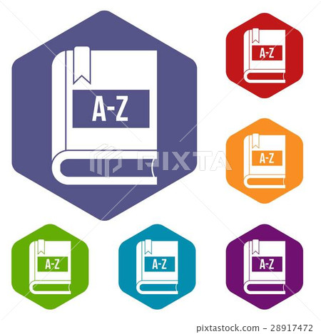 Dictionary book icons set - Stock Illustration [28917472] - PIXTA