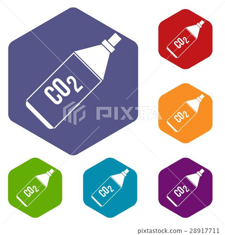 CO2 bottle icons set - Stock Illustration [28917711] - PIXTA