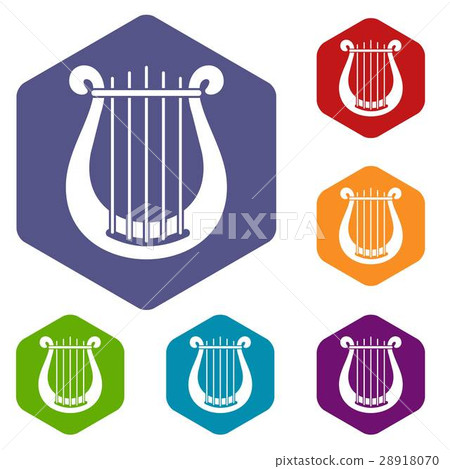 Harp icons set - Stock Illustration [28918070] - PIXTA