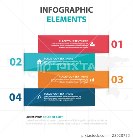 colorful label business Infographics elements - Stock Illustration ...