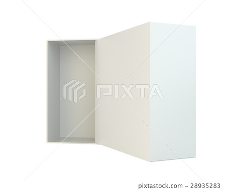 Empty open box isolated on white background-插圖素材 [28935283] - PIXTA圖庫