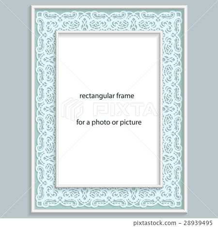 3D Vector bas-relief rectangular frame for photo - Stock Illustration ...