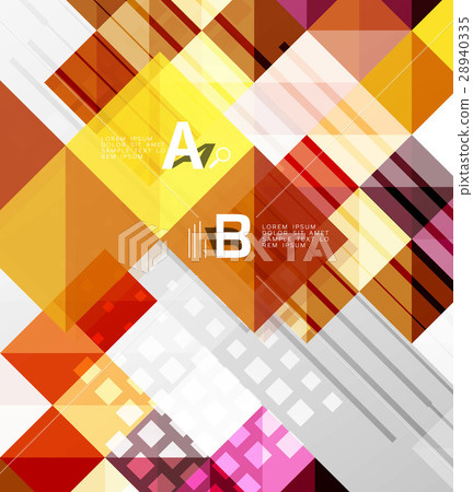 Square elements with infographics and options - Stock Illustration ...