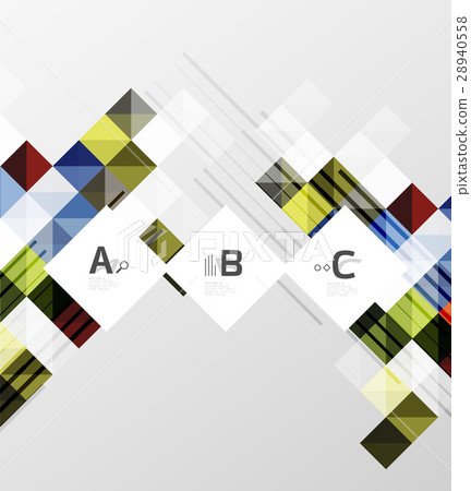 Square elements with infographics and options - Stock Illustration ...