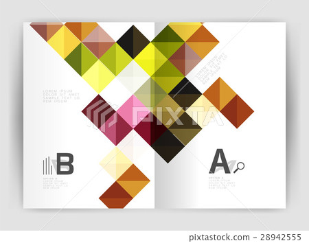 Vector square leaflet, business a4 print template - Stock Illustration ...