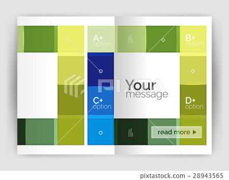 Squares and rectangles a4 brochure template - Stock Illustration ...