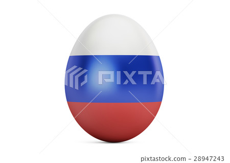 Easter egg with flag of Russia, 3D rendering - Stock Illustration ...