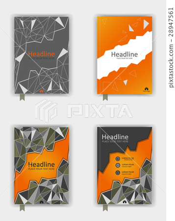 Orange cover design set. EPS10. Vector. - Stock Illustration [28947561 ...