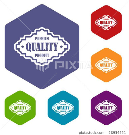 Premium quality product label icons set - Stock Illustration [28954331 ...