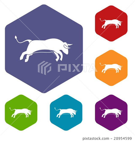Bull icons set - Stock Illustration [28954599] - PIXTA