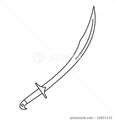 Cutlass icon, outline style - Stock Illustration [28955133] - PIXTA