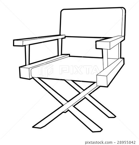 Film director chair icon, outline style - Stock Illustration [28955842 ...