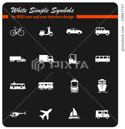 Transportation simply icons - Stock Illustration [28967737] - PIXTA