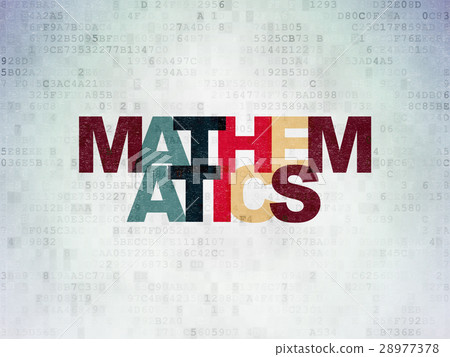 Studying concept: Mathematics on Digital Data - Stock Illustration ...