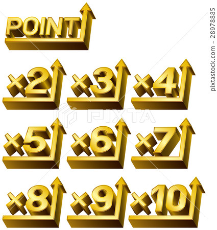 Point up 2 times 3 times 4 times 5 times 6... - Stock Illustration ...