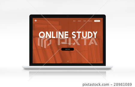Distance learning online webpage interface - Stock Illustration [28981089] - PIXTA