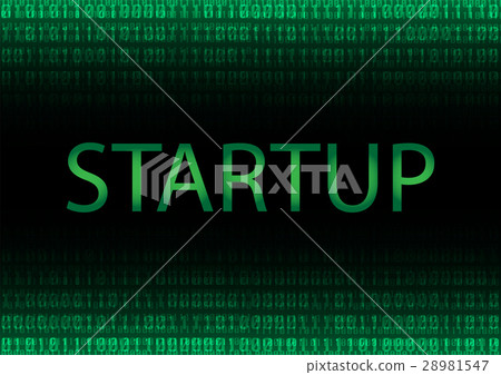Startup text in digital background - Stock Illustration [28981547] - PIXTA