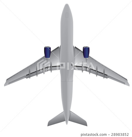 Airplane bottom view, Illustration Vector eps10 - Stock Illustration ...