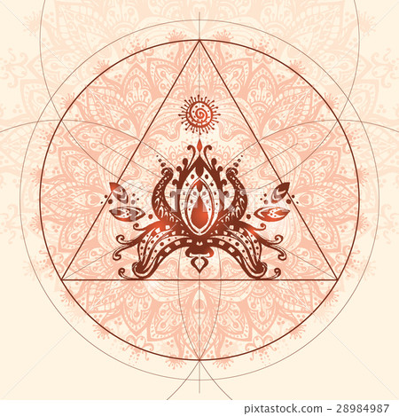 Vector mandala with mathematical elements and - Stock Illustration ...