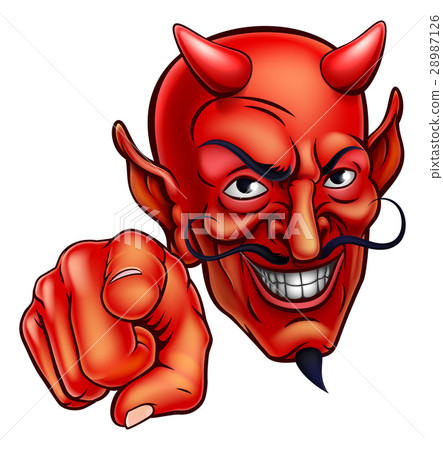 Devil Pointing - Stock Illustration [28987126] - PIXTA