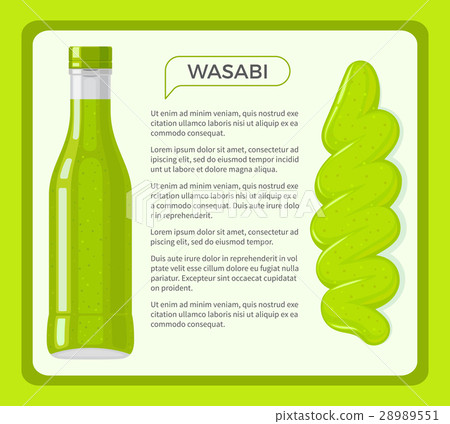 Wasabi Sauce Framed Vector Banner with Text - Stock Illustration ...