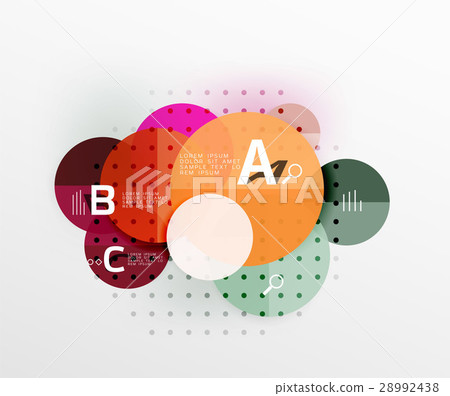 Colorful glossy circle infographics - Stock Illustration [28992438] - PIXTA