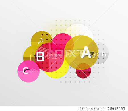 Colorful glossy circle infographics - Stock Illustration [28992465] - PIXTA