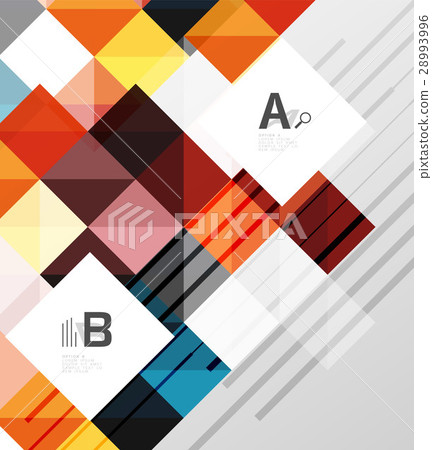 Square elements with infographics and options - Stock Illustration ...