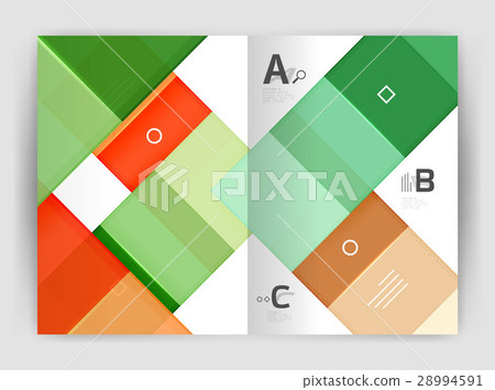 Squares and rectangles a4 brochure template - Stock Illustration ...