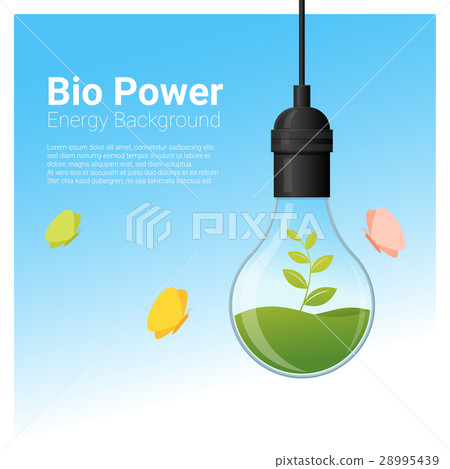 Energy concept background with bio energy - Stock Illustration ...