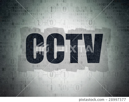 Security concept: CCTV on Digital Data Paper - Stock Illustration ...