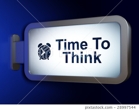 Time concept: Time To Think and Alarm Clock on - Stock Illustration ...