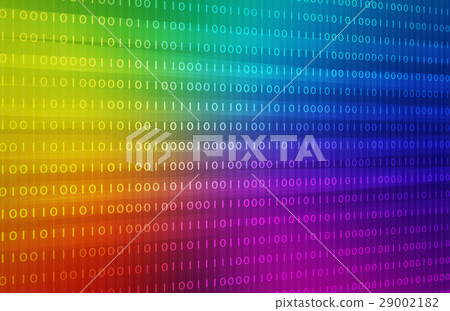 Illustration material: Colorful binary data - Stock Illustration ...