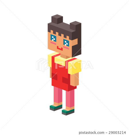 3d isometric kids children concept icons friends - Stock Illustration ...